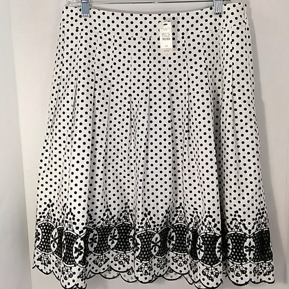 Talbots | Skirts | Nwt Talbots P Skirt Polka Dot Whiteb Ca23147 | Poshmark